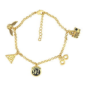 Harry Potter Womens Charm Bracelet - 7-inch Bracelet Charms Jewelry