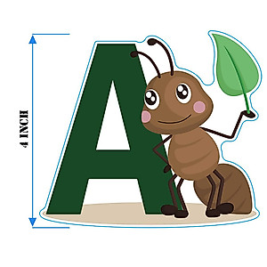 DEKOSH Animal Alphabet Kids Wall Decals - Peel & Stick Educational Baby Stickers for Playroom, Classroom Decoration