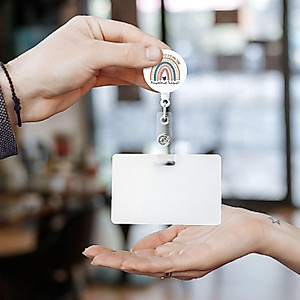 Retractable Badge Reel with Swivel Alligator Clip Nursing Badge Holders for Hanging ID Card Name Key Chain, Everyone Deserves A Helping Hand