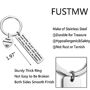 Retirement Keychain Gift Happy Retirement Gift for Men Women Teachers Retirement Jewelry Coworker Leaving Gift Remember the Past with Fondness Live Each Moment to the Fullest (silver)