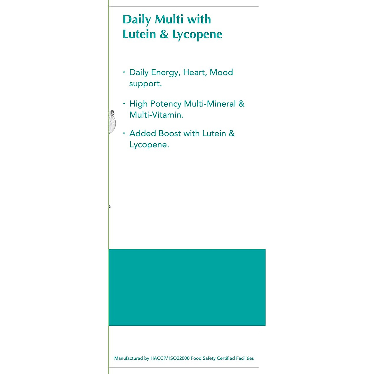 DAIKEN Lutein Multivitamin with Lycopene, Time Released Multivitamin for Women & Men, 27 Full Spectrum Vegan Multivitamin, Mini & Easy to Swallow, 60 Tablets (Pack of 2)