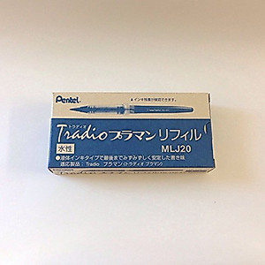 Pentel MLJ20-C Cartridge, Blue, 10 Pieces