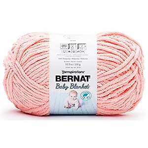 Bernat Baby Blanket - 4 Big Balls - with Needle Gauge (Coral Blossom)
