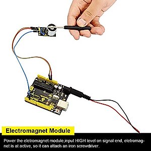 KEYESTUDIO 5V DC 25N Force Electric Lifting Magnet Solenoid Electromagnet Module for Arduino