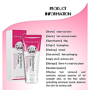Hair Removal Cream water ice levin Depilatory Cream Used on Bikini,Underarm,Chest, Back, Legs and Arms for Men and Women,Simple and fast