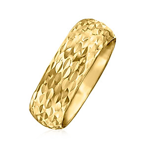Ross-Simons Italian 14kt Yellow Gold Sparkle-Pattern Ring. Size 10