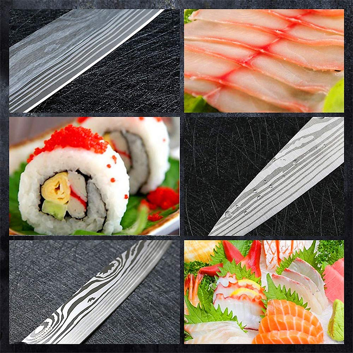 LIUZHANGYU 5Cr15Mov Stainless Steel Yanagi Sushi Sashimi Japanese Knife, 9.5'' (240mm), Wood Handle