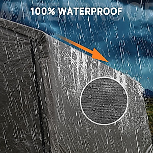 Bestmart INC 10x15ft Heavy Duty Grey Carport Portable Garage Storage Shed Canopy