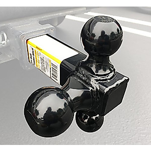 MaxxHaul 70270 Trailer Hitch Hollow Shaft Triple Ball Mount - Black