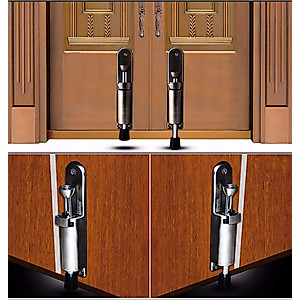 dingchi Kickdown Door Stops, Stainless Steel Easy Step Door Stopper, Spring Loaded Telescopic Step On/Off Door Stopper Rubber, Adjustable Heavy Duty Door Locks Holder Stop/Release by Foot