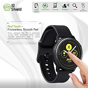 IQShield Screen Protector Compatible with Samsung Galaxy Watch Active (Galaxy Watch Active2 40mm) (6-Pack) Anti-Bubble Clear TPU Film