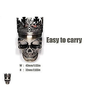 Skull Grinding Crusher 1.7 Inch-Bronze Black (3 piece in 1)