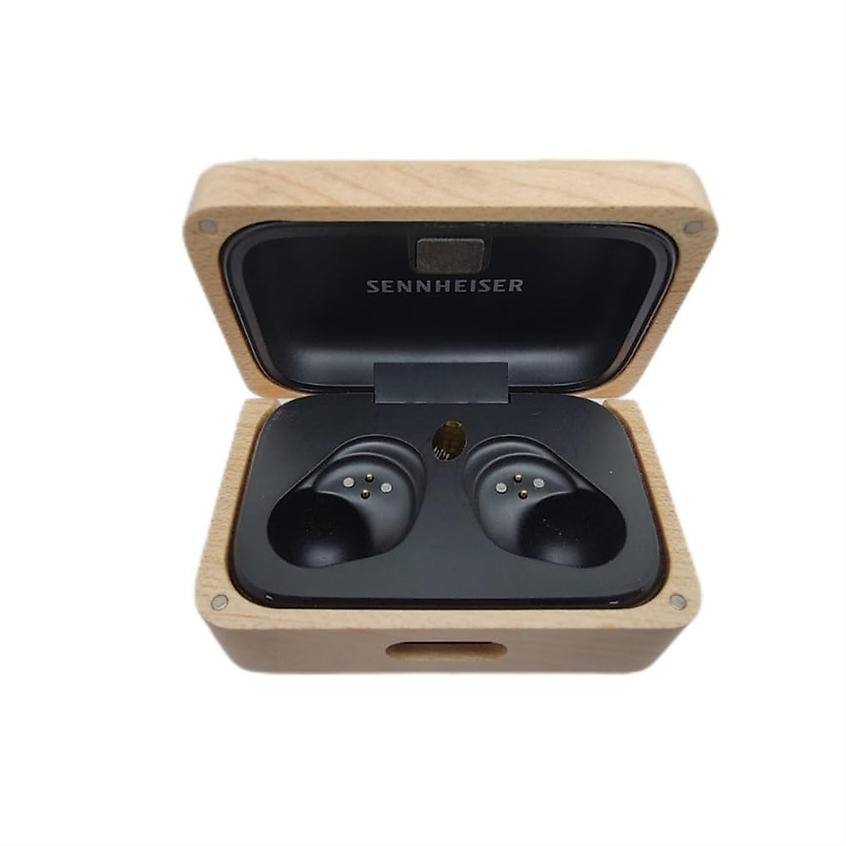 PAKJEL Handmade Wooden Case for Momentum True Wireless 3, Earphones Portable Magnetic Protective Cover (Color : Maplewood)