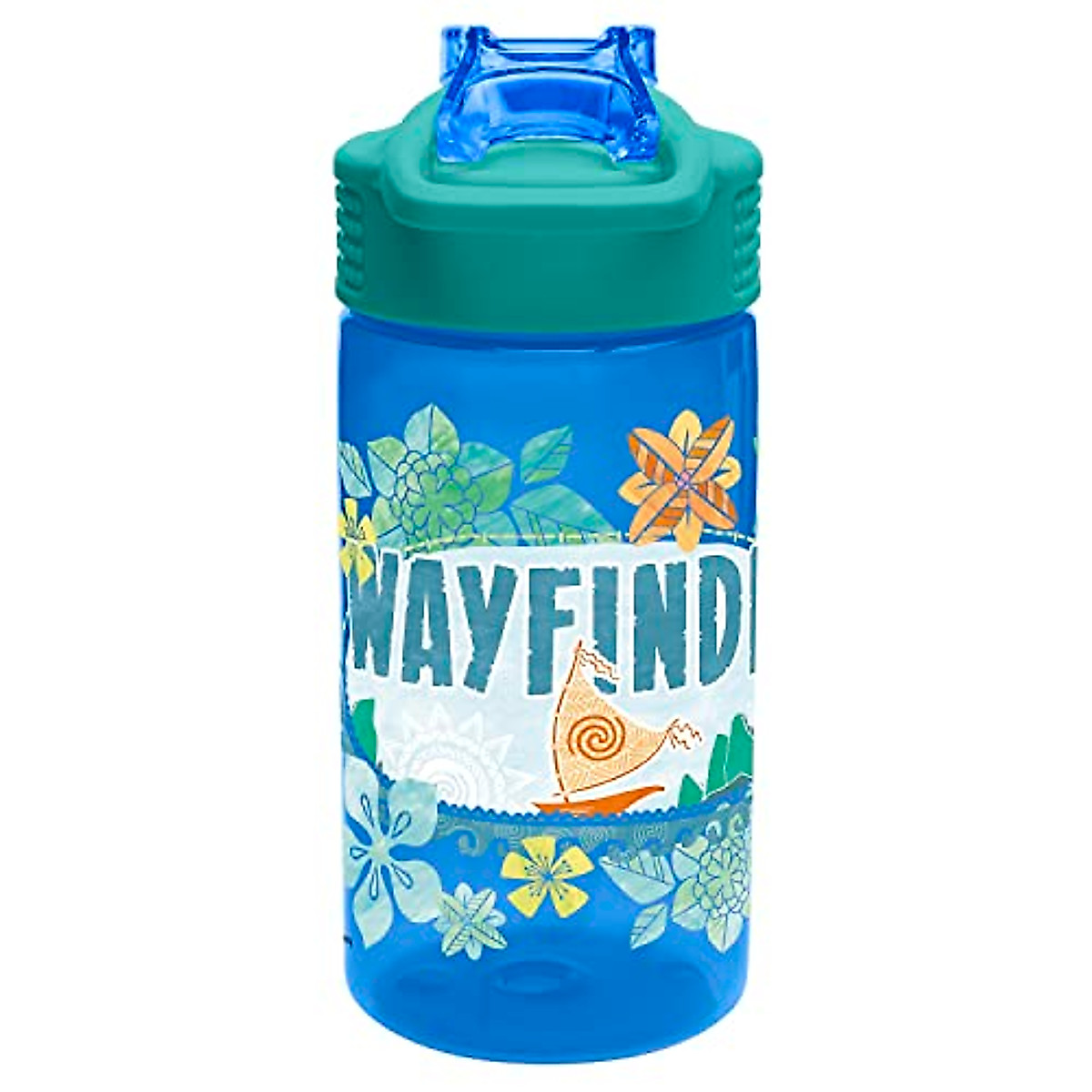 Zak Designs Moana Dinnerware Set Includes Plate, Bowl, Water Bottle, and Utensil Tableware, Made of Durable Material and Perfect for Kids (Moana and Maui, 5 Piece Set, BPA Free)