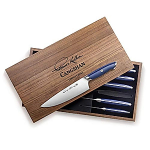 Cangshan Thomas Keller Collection, The French Laundry Blue Color Special Edition, 6-Piece Knife Set