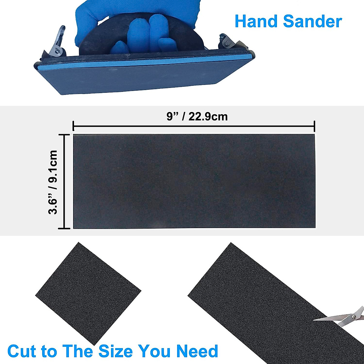 Sandpaper Variety Pack, 20PCS Sand Paper Assorted for Wood Metal Sanding, Wet Dry Sandpaper Sheets 120/240/320/400/600/800/1200/1500/2000/3000 Grits, 9 x 3.6 Inch