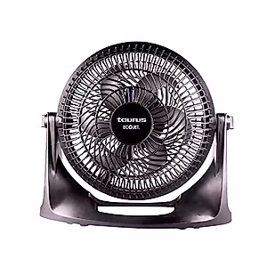 Taurus OASIS | Table Fan | Tabletop Air Circulator Fan | 10 inches | 3 speed options | Portable Fans | Black | ECOJET | Personal Table Fan for Home, Office