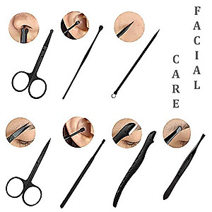 DragonFruitee Manicure and Pedicure Kits Stainless Steel Nail Clipper Set 18pc Professional Pedicure Implements fingernail/Toenails Cutter,Ear Pick, Tweezer,Nose Hair Scissors,Eyebrow Razor with Case