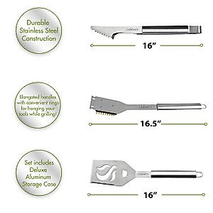 Cuisinart CGS-5014 Deluxe Grill Set, 14-Piece, Stainless Steel