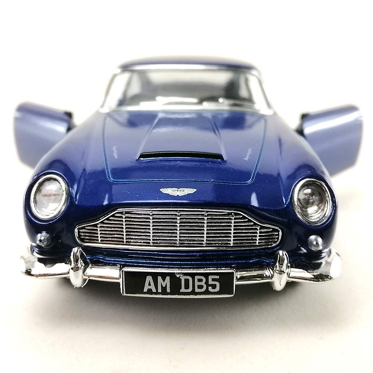 Sport Racing Classic Model Car Die-Cast 1:38 1963 Aston Martin DB5 Blue Color Toy Collection Pull Back Open Door Hobby Collectible
