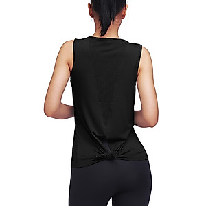 Mippo Womens Workout Tops Yoga Running Tank Tops Tennis Exercise Tops for Women Muslce Tank Sleeveless Summer Workout Shirts Running tops Clothes for Women Black M