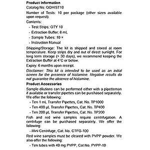 QuantiQuik Histamine Quick Test Strips (10 Strips)