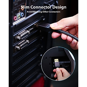 VESA Certified DisplayPort Cable 1.4, Maxonar 8K 4ft/1.2M DP Cable Cord (8K@60Hz, 4K@144Hz, 1080P@240Hz) Display Port HBR3 32.4Gbps, HDCP 2.2 for Odyssey G9 CHG90, PC, Laptop, TV Gaming Monitor - Grey