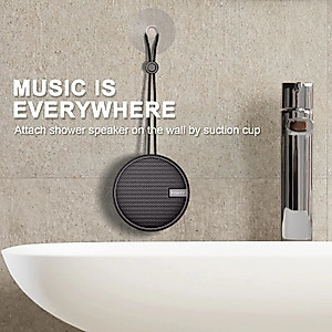 INSMY C12 IPX7 Waterproof Shower Bluetooth Speaker, Portable Small Speaker, Speakers Bluetooth Wireless Loud Clear Sound Support TF Card Suction Cup for Kayak Canoe Beach Gift (Purple)