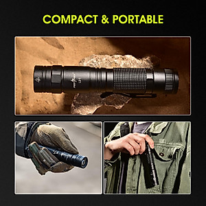 PEETPEN Rechargeable Flashlights,1500 High Lumens Tactical Flashlights,Pocket-Sized EDC FlashLight,Small LED Flash Light for Emergency,Rescue,Camping