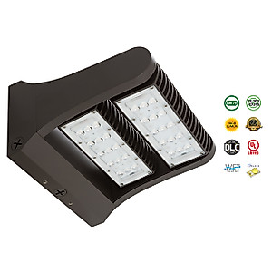 Westgate Lighting Rotatable LED Wall Packs 360 Degrees - Outdoor Lights Parking Yard - Waterproof IP65 - UL Listed - High Lumen 120-277V (80 Watt 3000K Warm White)