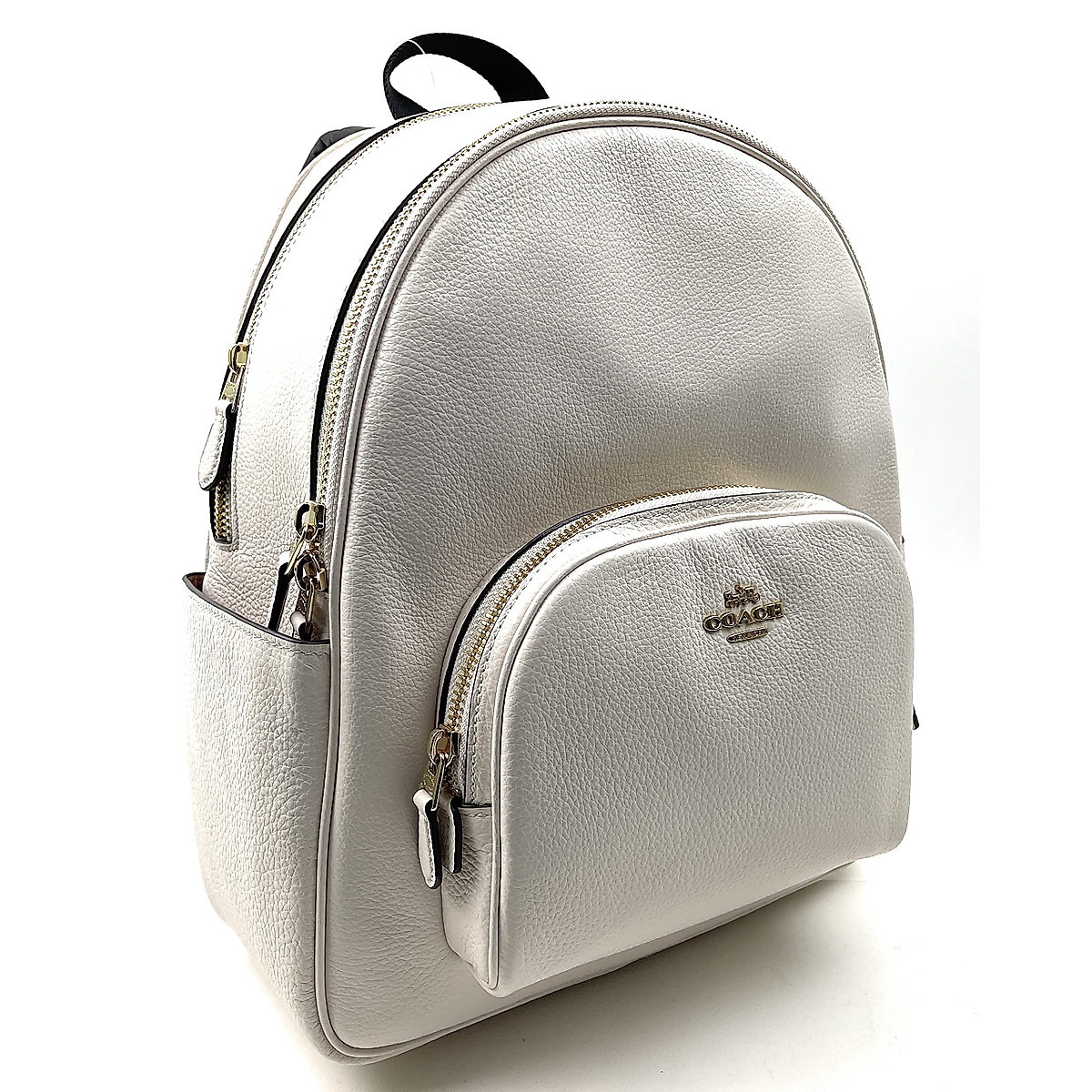 Coach Women's Court Backpack In Soft Pebbled Leather (IM/Chalk)