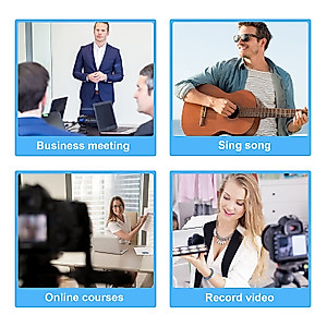 Lavalier Microphone,Professional Lapel Mic with Controller, Recording Wearable Microphone with Noise Reduction for Phone, Camera, Video, Interview, Vlogging