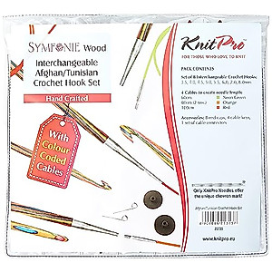 KNITPRO Symfonie Crochet Hook Set Tunisian, Multi-Color
