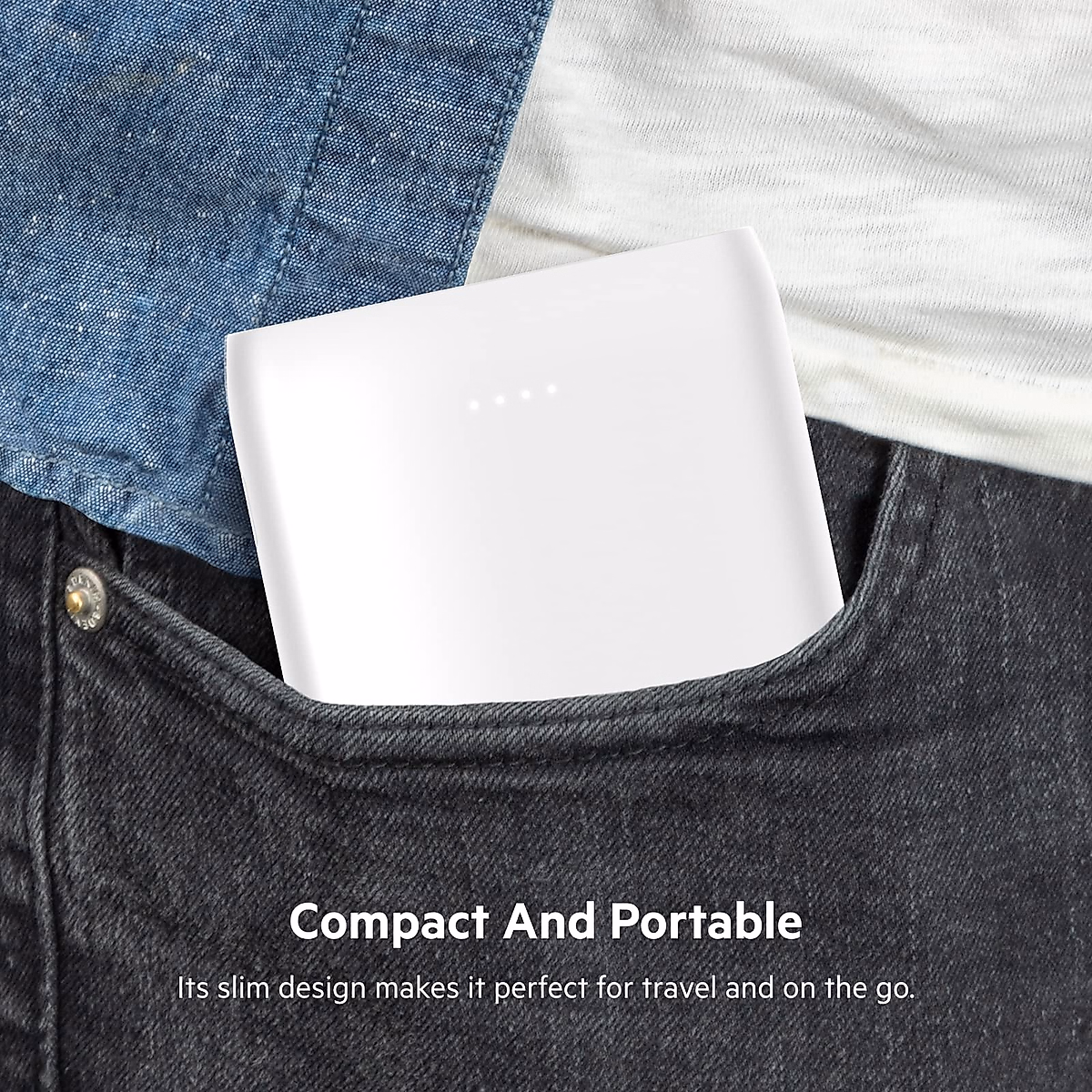 Belkin USB-C Power Bank 10K, Fast Charging Portable Battery Pack w/ USB-C + USB Ports, Compatible w/ iPhone 14, 14 Plus, 14 Pro, 14 Pro Max, 13, 13 Mini, Galaxy S23, S23+, Ultra and More - White