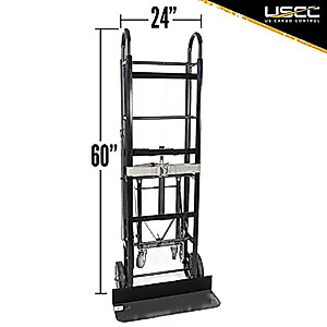 USCC Appliance Truck - Steel Hand Truck - Heavy Duty 1,000-1,200 Pound Capacity - Appliance Hand Dolly with Single Auto Recoil System - Heavy Duty Hand Truck - Appliance Dolly with Kickback Wheels