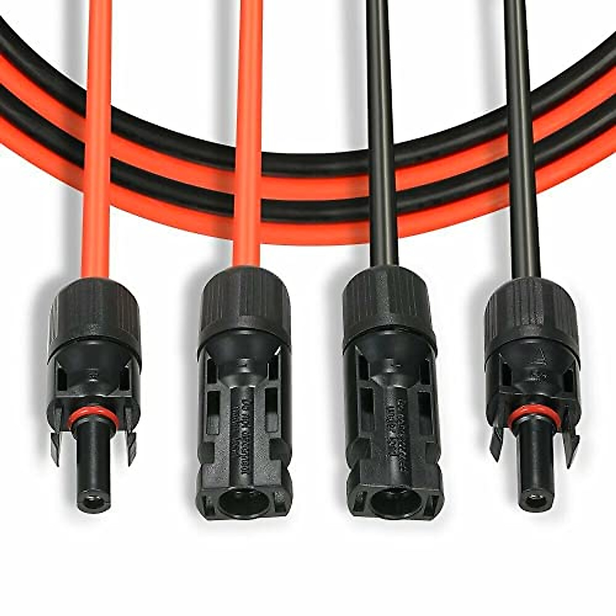 Vorole 10AWG/6mm² Solar Panel Extension Cable, 20FT Cable Wire with Female&Male Connector, 1 Pair Black&Red