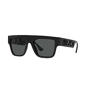 Versace Man Sunglasses Black Frame, Dark Grey Lenses, 53MM