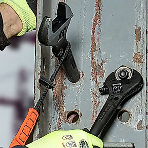 Klein Tools 3227 Extra Wide Adjustable Wrench, Construction Spud Wrench for Up to 1-7/16-Inch Nuts and Bolts, 10-Inch, with Tether Hole