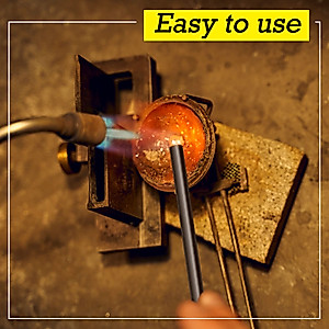 Lounsweer 3 Pcs Graphite Rod 0.5"OD x 12"L Crucible Graphite Stir Rod Stick Long Carbon Stirring Rod for Melting Casting Refining Gold Silver Copper High Temperature Glass