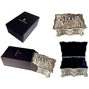 elegantmedical Last Supper Rosary Necklace Eucharistic box Catholic Christian Roman rosary case Jewellery GIFT BOX