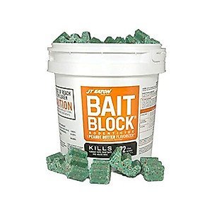 JT Eaton Bait Block Rodenticide Anticoagulant Bait, Pail of 144, 1oz. Blocks, Rat and Rodent Poison