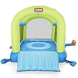 Little Tikes Splash n' Spray Indoor/Outdoor 2-in-1 Inflatable Bouncer, 108.00”L x 84.00”W x 82.25”H