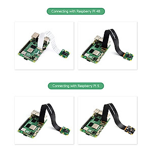 waveshare Kit Compatible with Offical Raspberry Pi Camera V2.1 and CM3/3+/4 Jetson Nano Jetson Xavier NX Support 1080p30 720p60 and 640x480p90 Video Record Comes with 15cm FPC Camera Cable