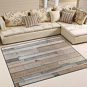 Modern Area Rug, Soft Fluffy Anti-Skid Rectangle Carpet Floor Mat, for Home Decor Living Room and Indoor 5x7ft/152x213cm