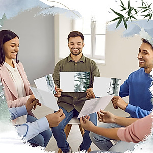 Zhanmai 100 Set Thank You Cards for Gratitude with Envelopes Stickers Bulk 4 x 6 Inch Watercolor Forest Employee Recognition Colorful Greeting Note Card Neon Appreciation Postcard (Watercolor Forest)