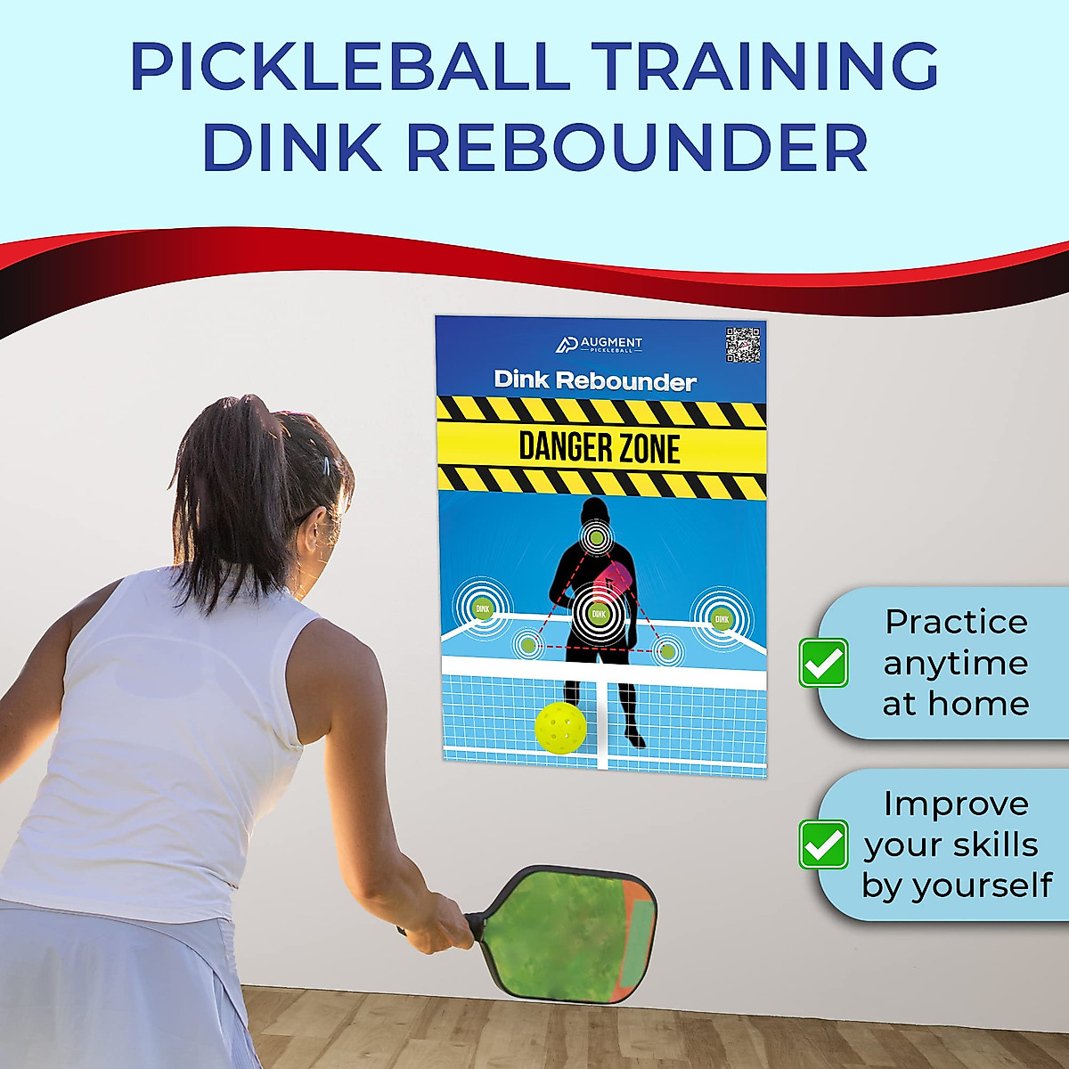 Augment Pickleball Rebounder - Ultimate Pickleball Training Aid for Pickleball Practice - Improve Your Dinks and Reflexes at The Net