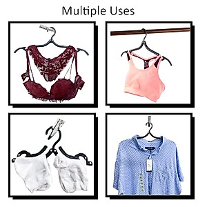 20 Pcs Portable Folding Travel Clothes Hangers, Foldable Clothes Drying Rack for Travel (Matt Black)