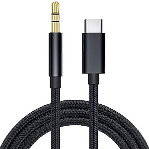 USB C to 3.5mm Aux Cable, Ancable 3.3ft USB Type C to 3.5mm Male to Male 3 Pole Stereo Audio Cord Car Aux Cables Headphone Adapter for Samsung Galaxy, Google Pixel, OnePlus, iPad and More