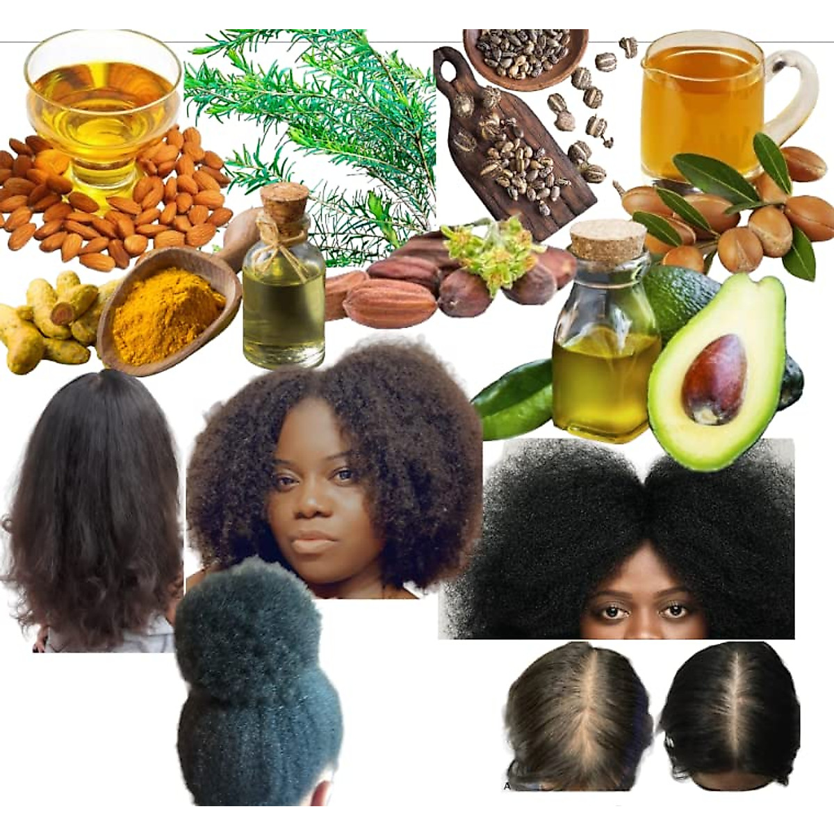 Organic Hair Solution-Hair Growth Pomade Grease with Peppermint-Mango Butter-Tea Tree - Argan- Jojoba seed- Avocado- Castor oil- For Scalp and Hair-For Stronger, Thicker Longer Hair-NOURISH & STRENGTH