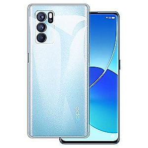 for Oppo Reno 6 Pro 5G Ultra Thin Phone Case, Gel Pudding Soft Silicone Phone Case for Oppo Reno 6 Pro 5G 6.55 inches (Transparent)